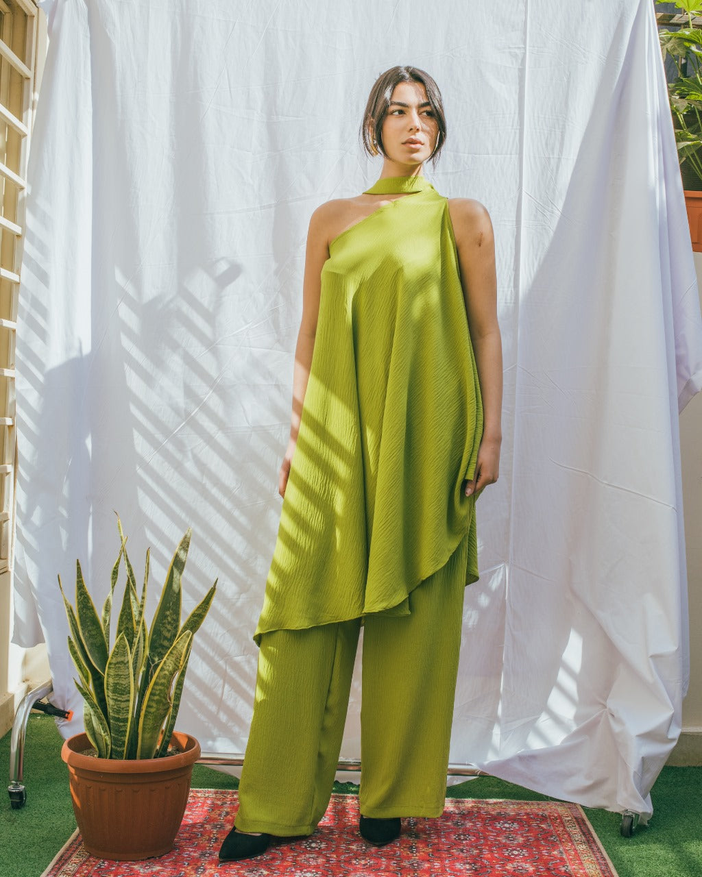 Layal Matching Set With Neck - Lime – Leocansa