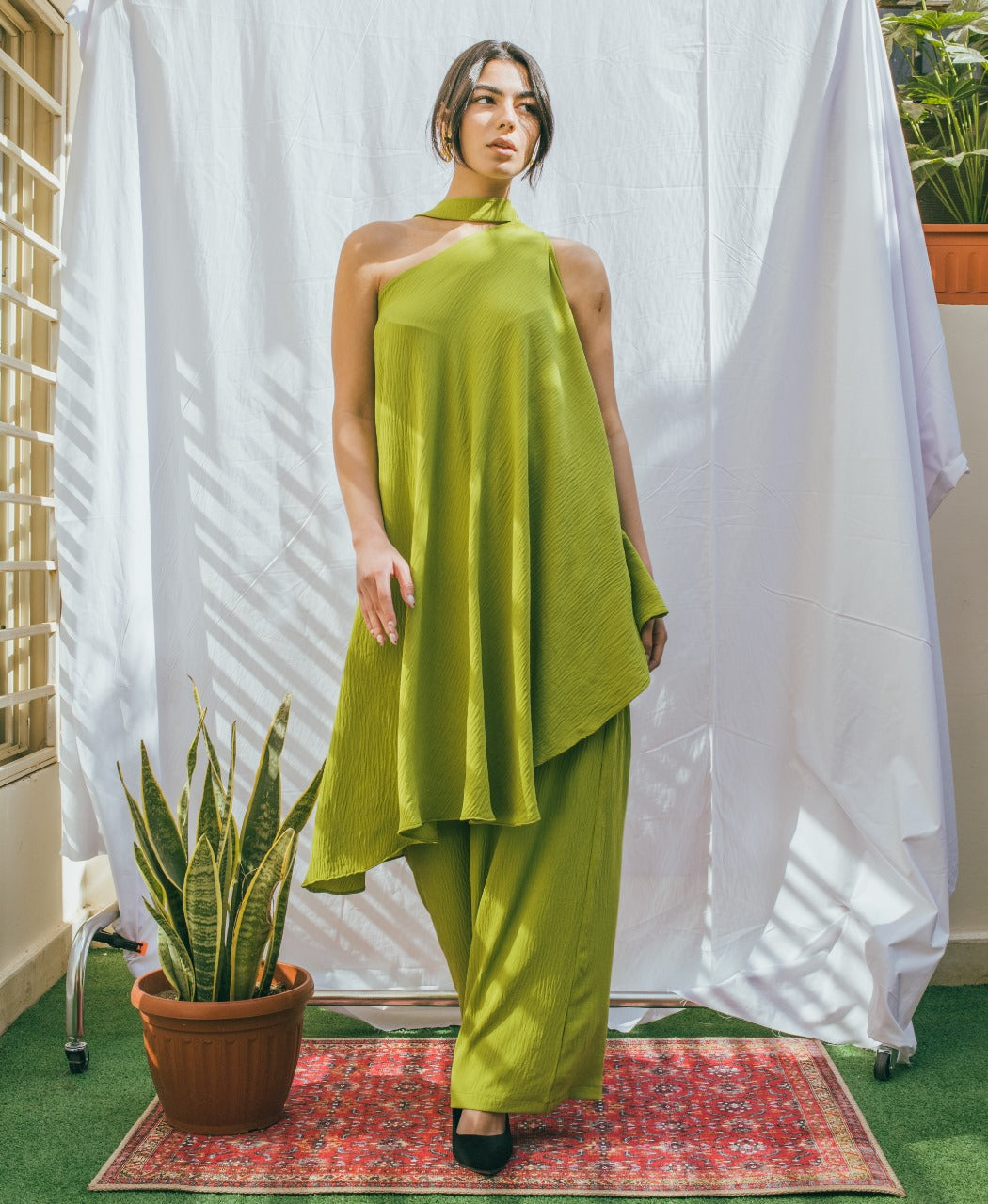 Layal Matching Set With Neck - Lime – Leocansa